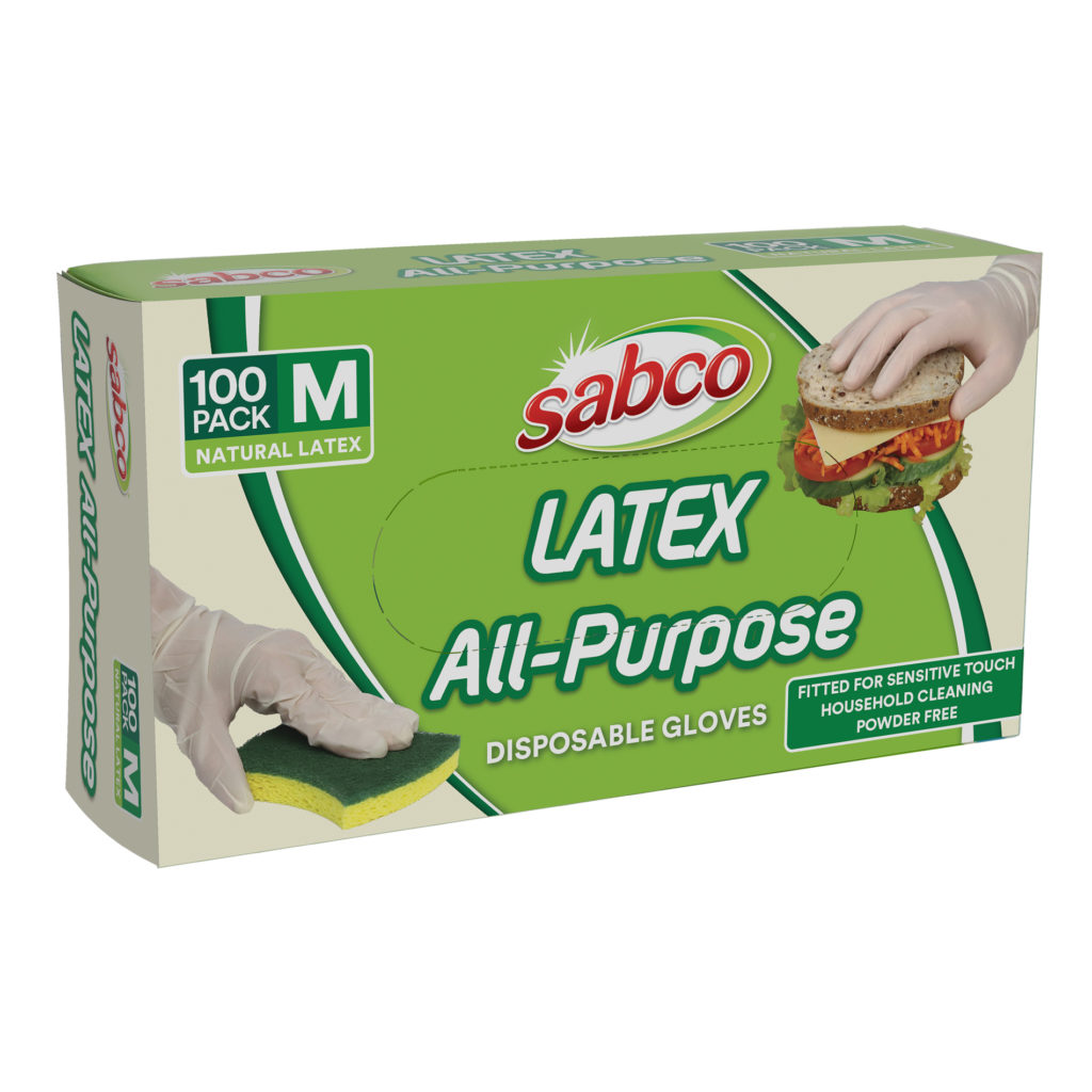 Buy 100 Pack of Disposable Latex Powder Free Gloves - Sabco