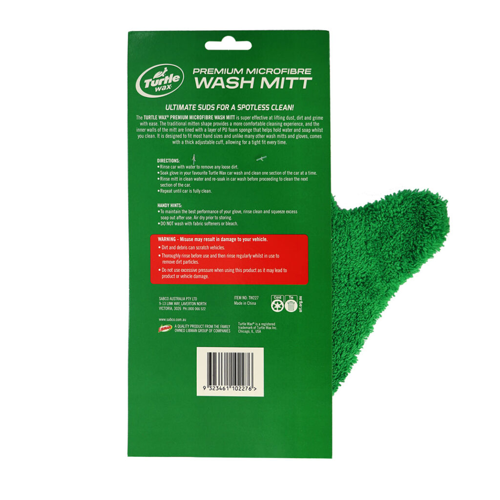 Buy Turtle Wax Premium Microfibre Wash Mitt - Sabco