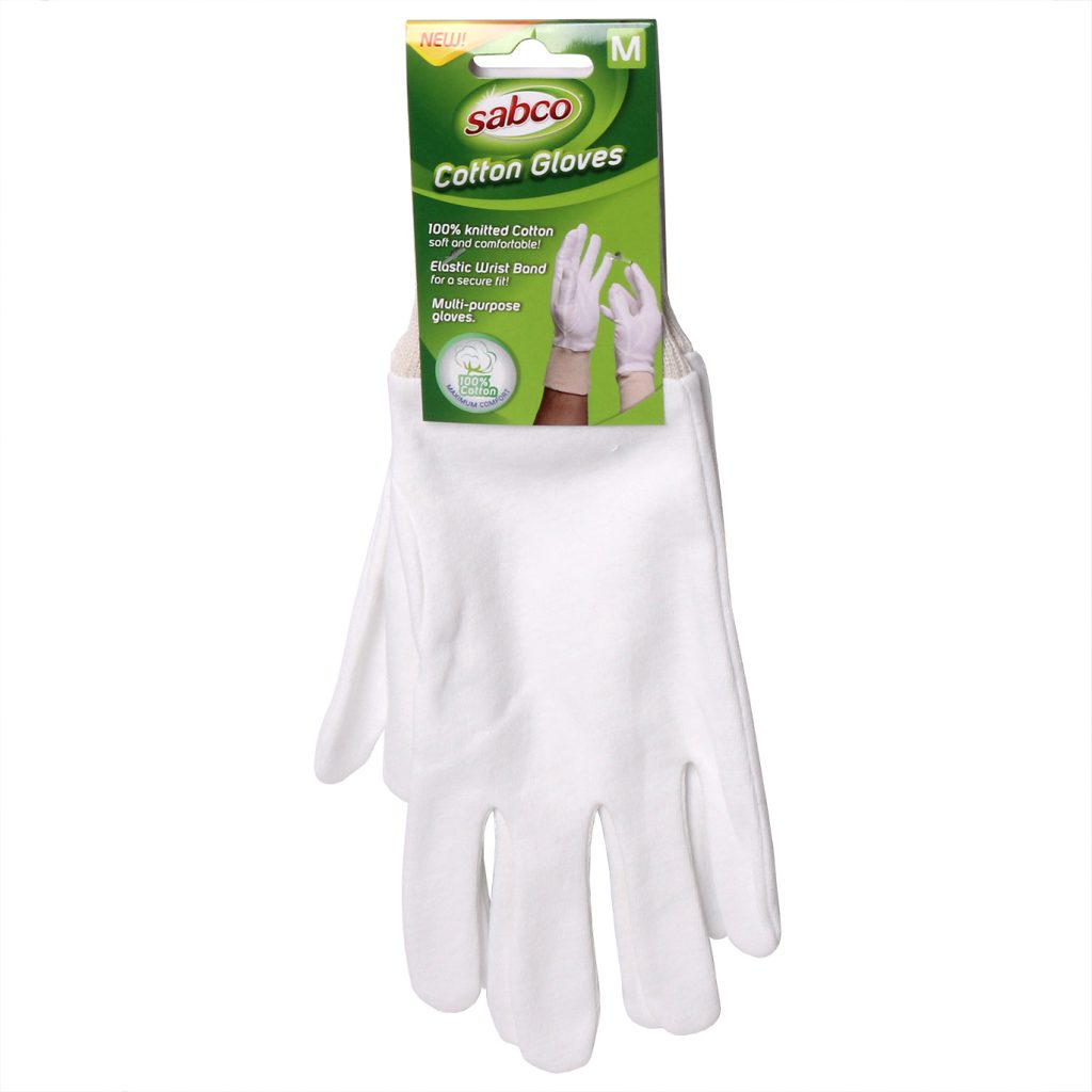 Buy White Cotton Gloves - Medium & Large - Sabco